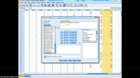 Tutorial Recode And Compute Variables In Spss Youtube
