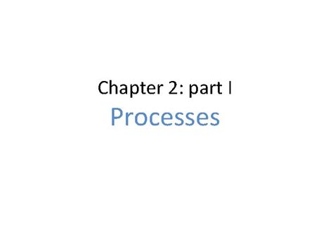 Chapter 2 Part I Processes Outline System Call