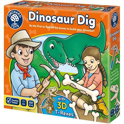Orchard Toys Dinosaur Dig Game Matching And Memory Board Games For 4