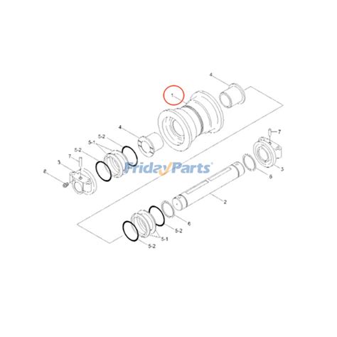 Lower Roller Assembly 81qb 11050 For Hyundai Excavator Hx480l R480lc 9s