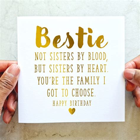 Poem Bestie Birthday Card Birthday Card For Best Friend Card For Friend Best Friend Card