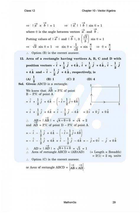 Ncert Solutions For Class 12 Maths Chapter 10 Vector Algebra Mathongo