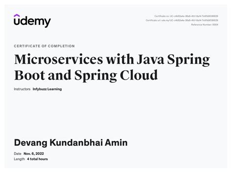 Devang Amin On Linkedin Udemy Course Completion Certificate