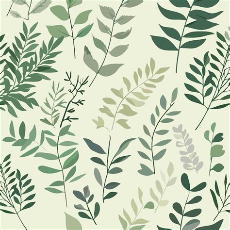 잎이 있는 초록색 배경 프리미엄 Ai 생성 벡터