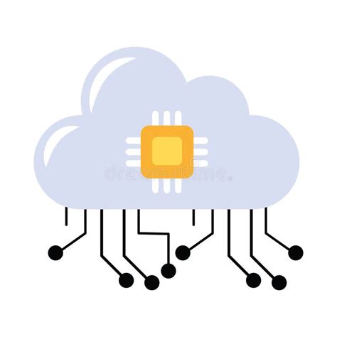 Quantum Computing Cloud Network Futuristic System Illustration Stock Illustration Illustration