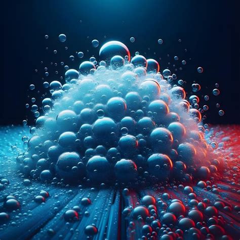 Premium Photo A Water Droplet With Bubbles In The Middle Of It