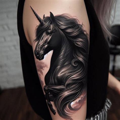 Realistic Unicorn Tattoo
