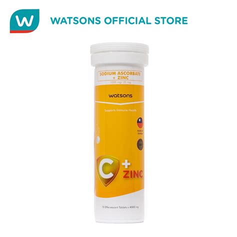 Watsons Sodium Ascorbate Zinc 1000g35mg Effervescent Tablet