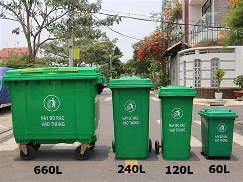 Bảng Kích Thước Thùng Rác Nhựa 120l Thùng Rác 240l Thùng Rác 60 Lít Bán Thùng đựng Rác