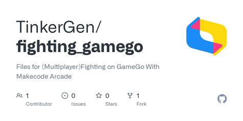 GitHub TinkerGen Fighting Gamego Files For Multiplayer Fighting On GameGo With Makecode Arcade