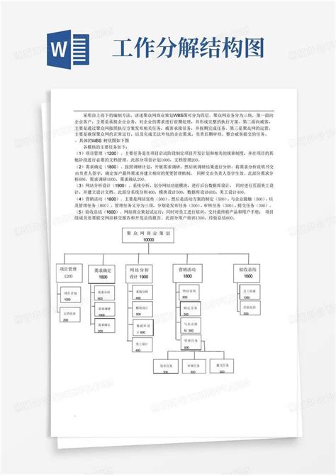 工作分解结构图word模板下载编号lwejrvvm熊猫办公