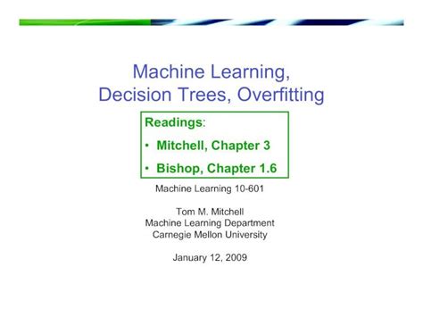 pdf machine learning decision trees overfittingtom 10601 sp09 lectures dtreesandover