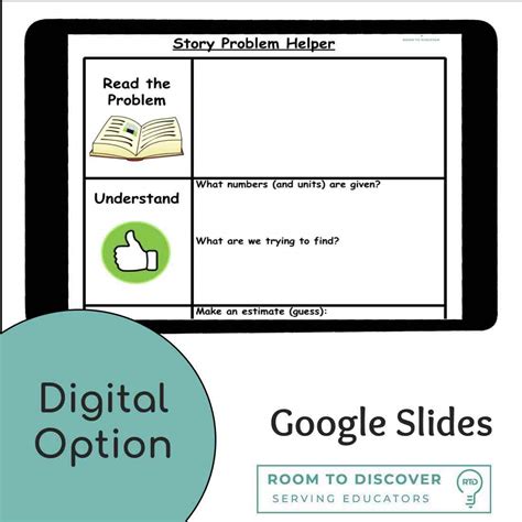 Math Word Problem Graphic Organizer Digital And Print