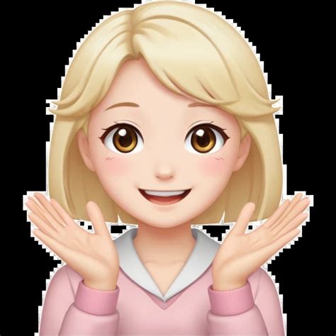 Anime Girl Clapping Cheeks Emoji Ai Emoji Generator