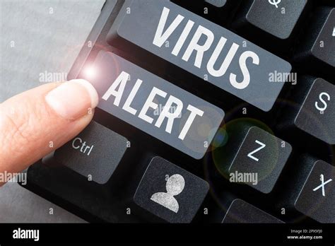 Text Sign Showing Virus Alert Business Overview Message Warning Of A Non Existent Computer
