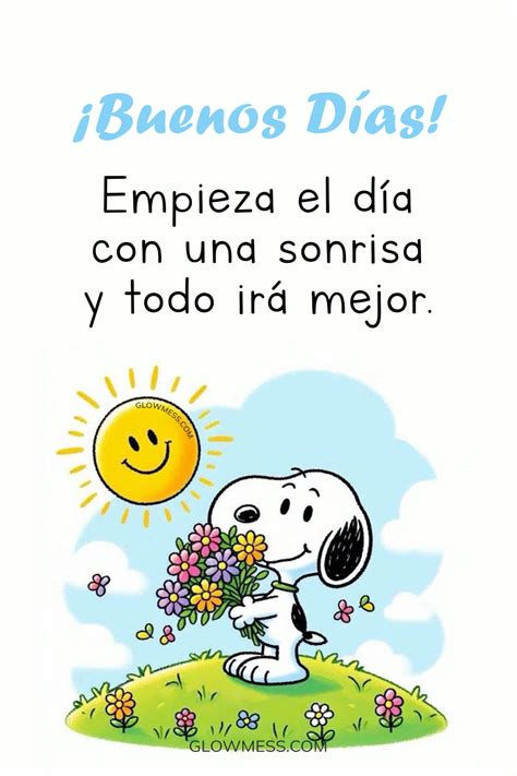 Buenos Días Con Snoopy Imágenes Y Tarjetas Con Frases Bonitas