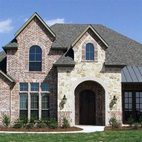 Stone And Brick Country Home Designs Texas House Plan Hill Country