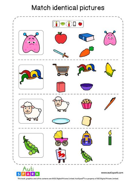 Match Pictures By Function 05 Matching Worksheet AutiSpark