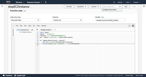 Aws Lambda Function To Start And Stop An Ec2 Instance