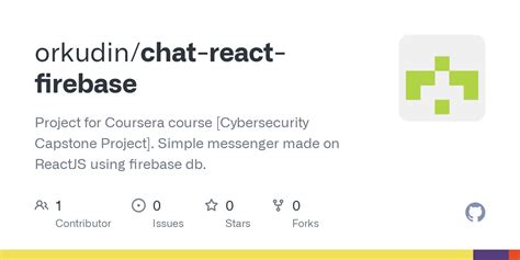 GitHub Orkudin Chat React Firebase Project For Coursera Course