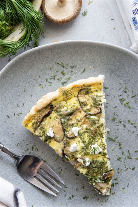 Wild Mushroom Goat Cheese Quiche