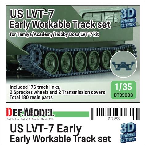 Us Lvt 7 Early Workable Track Set For Tamiya Academy Hobby Boss Lvt 7 Kit