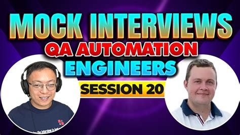 Qa Automation Mock Interview With Hiring Manager S20 Youtube