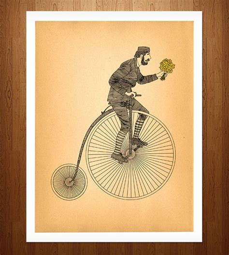 Penny Farthing Bike Art Print Bike Art Print Bicycle Art Bicycle