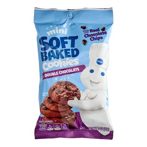 Pillsbury Soft Baked Mini Double Chocolate Cookies 3 Oz 54 Case
