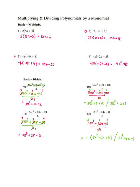 Summary And Test Polynomail Stat Pdf