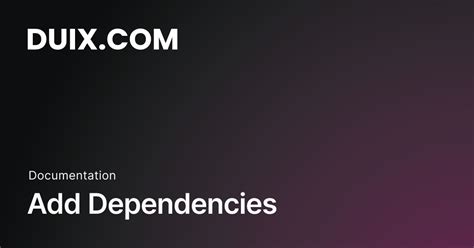 add dependencies starter kit