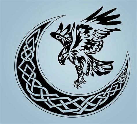 Pin By Kristin Burke On Future Hawk Tattoo Celtic Moon Moon