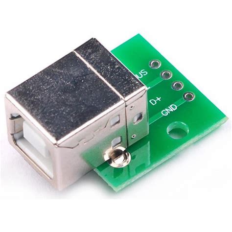 Usb Type B Female Socket Breakout Board 2 54mm Pitch Eferiwala