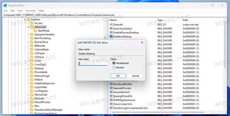 Enable Minimize Windows With Title Bar Shake In Windows 11 Aero Shake