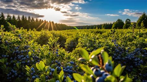 Harvest Blueberry Farm Stock Illustration Illustration Of Agriculture