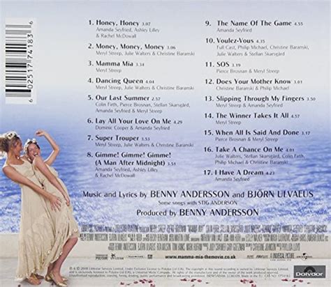 Mamma Mia Movie Soundtrack