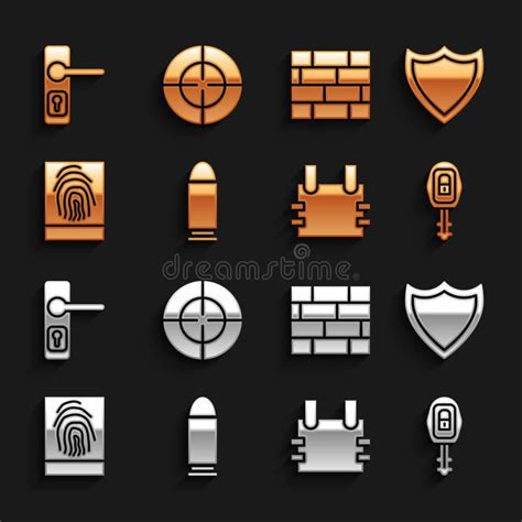 Set Bullet Shield Car Key With Remote Bulletproof Vest Fingerprint