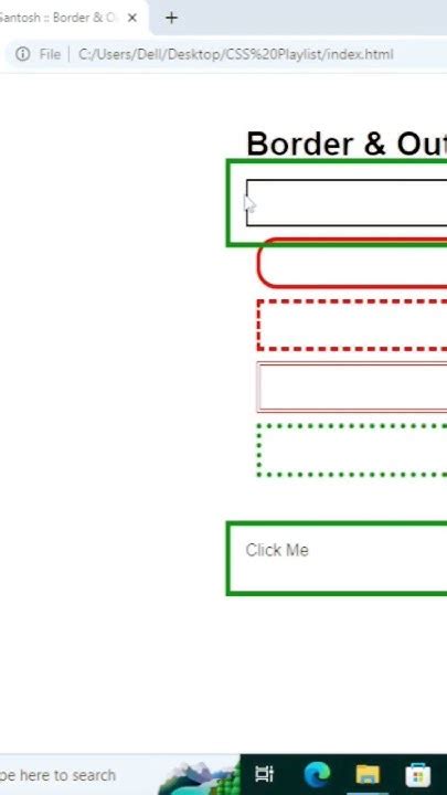 Border And Outline 2 Html Htmltutorial Css3 Css Border Outline Offset Youtube