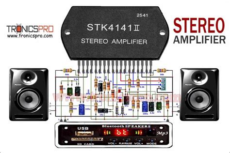 Stk4141 Stereo Amplifier Circuit Diagram Tronicspro