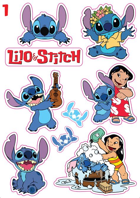 Disney Lilo And Stitch Stickers Lilo And Stitch Characters Disney Labels Waterproof Vinyl