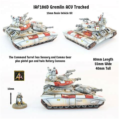 Iaf186d Gremlin Acv Tracked Command With Hull Turret Alternative Armies