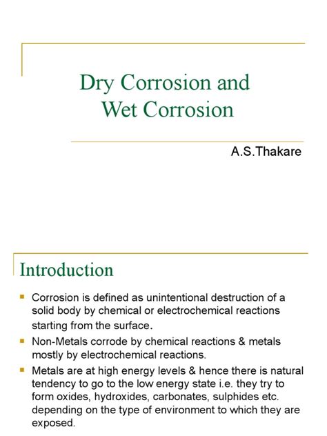 Dry And Wet Corrosion Pdf
