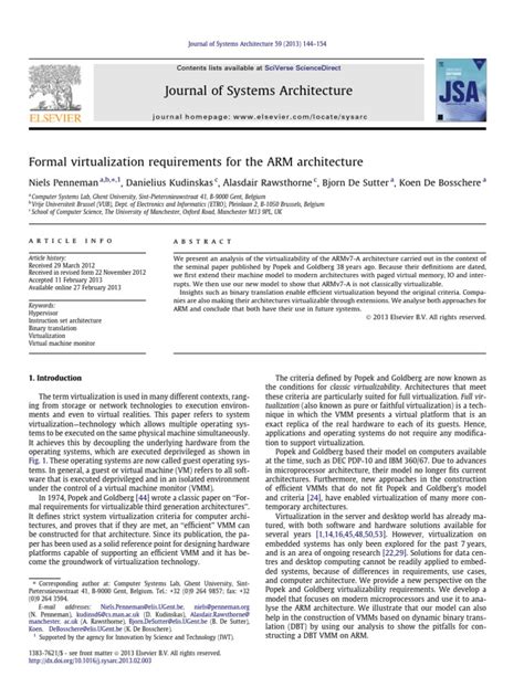 Journal Of Systems Architecture Pdf Operating System Computer Engineering