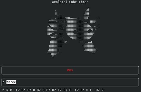 GitHub Dj Vs Axolotl Cube Timer CLI Speedcubing Timer Built With C FTXUI
