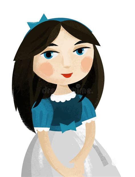 Cartoon Scene With Princess Smiling Illustration Stock Illustration Illustration Of Gorgeous