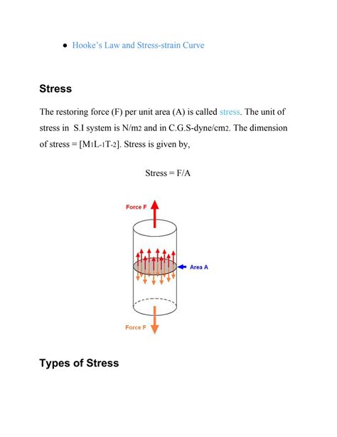 SOLUTION Examination Useful Study Physics Notes Elasticity And Plasticity Studypool