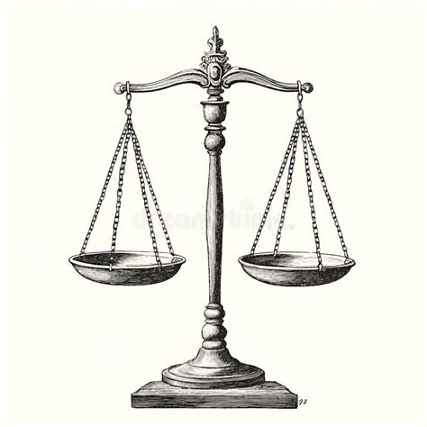 Classic Scales Of Justice Illustration Stock Illustration