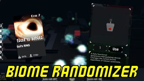 Obtaining The Insanely Op Biome Randomizer In Sols Rng Era 7 Update Roblox Youtube
