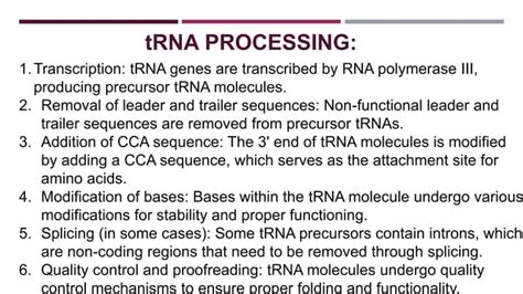Rna Processing In Prokaryotes And Eukaryotespptx