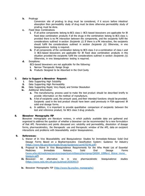 Biowaiver Based On Bcs Classification System Criteria And Requirements
